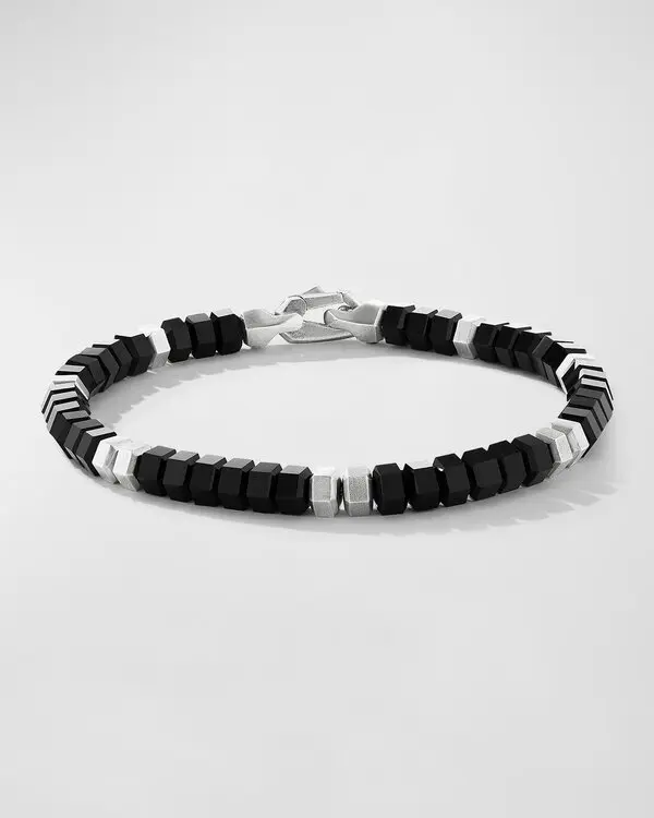 David Yurman Hex Bead Bracelet With Onyx - Black