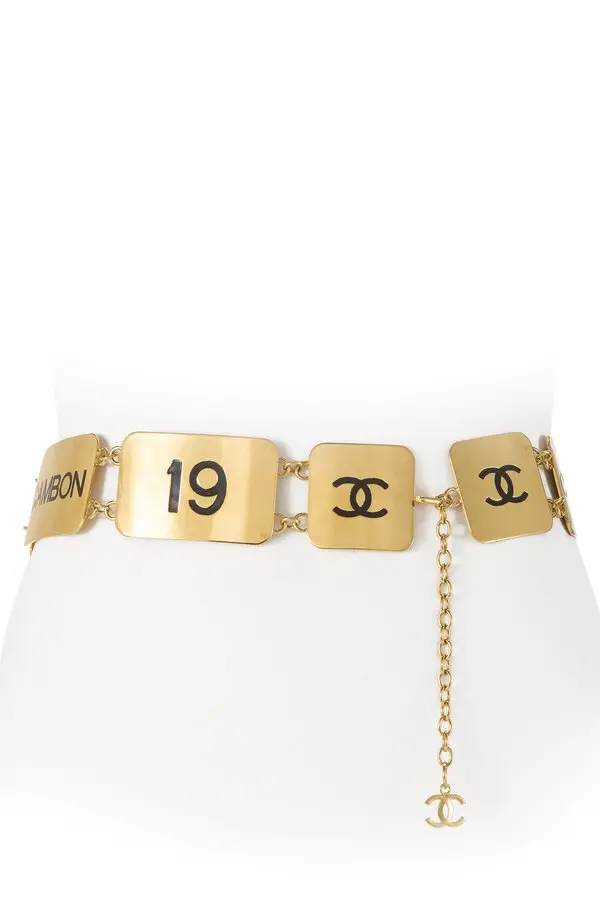 Chanel Logo Chain Belt - Gold
