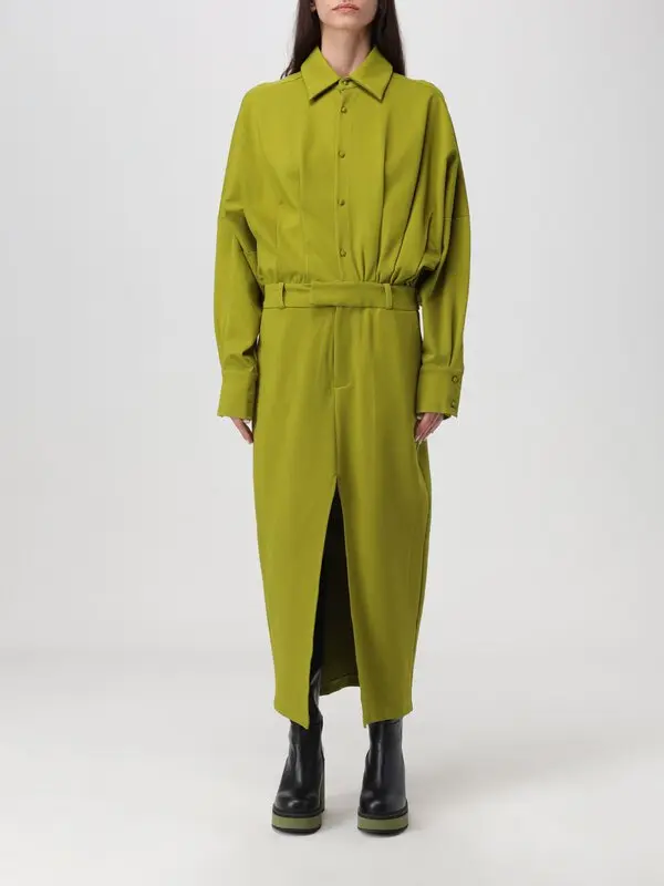 WEILI ZHENG Cotton Blend Shirt Dress