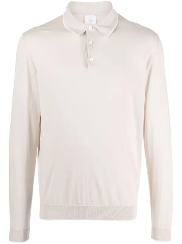 Eleventy Long-sleeve Polo Shirt