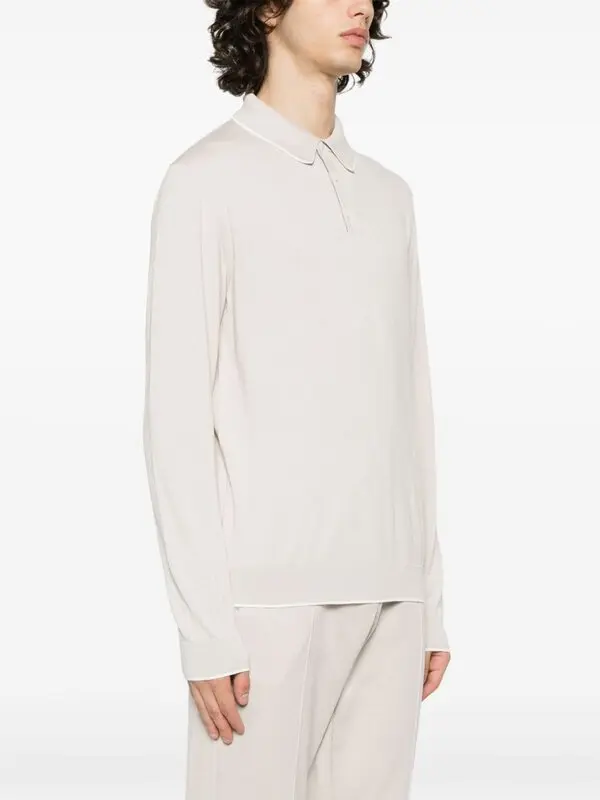 Eleventy Long-sleeve Polo Shirt