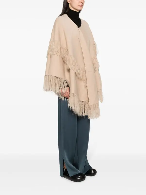 BY MALENE BIRGER Fringed Wool-blend Cape