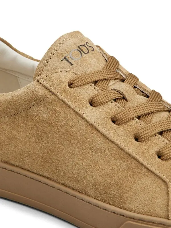 TOD'S Logo Suede Sneakers - Neutrals