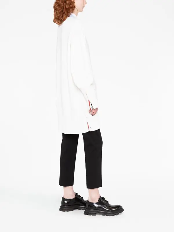 Thom Browne 4-bar Cotton Cardigan - White