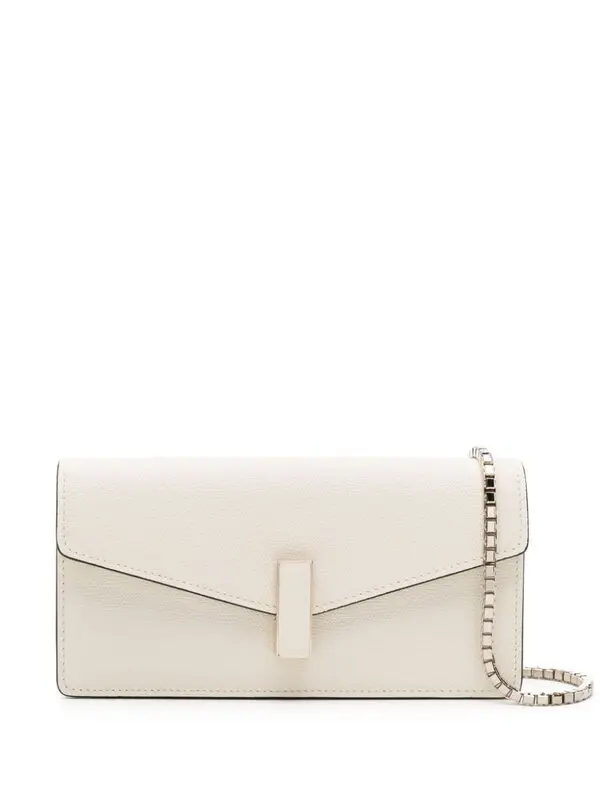VALEXTRA Iside Leather Clutch - White