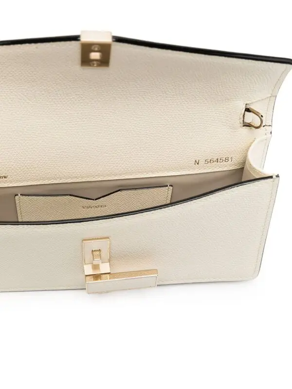 VALEXTRA Iside Leather Clutch - White