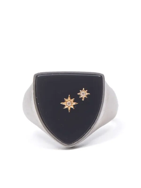 MAISON MARGIELA Star-appliqué Signet Ring - Silver