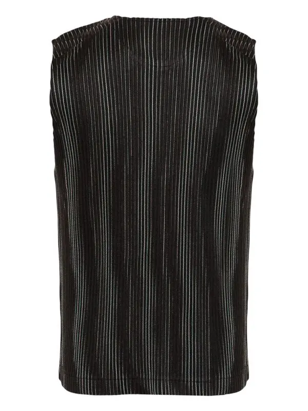 Issey Miyake Pleated Tank Top - Black