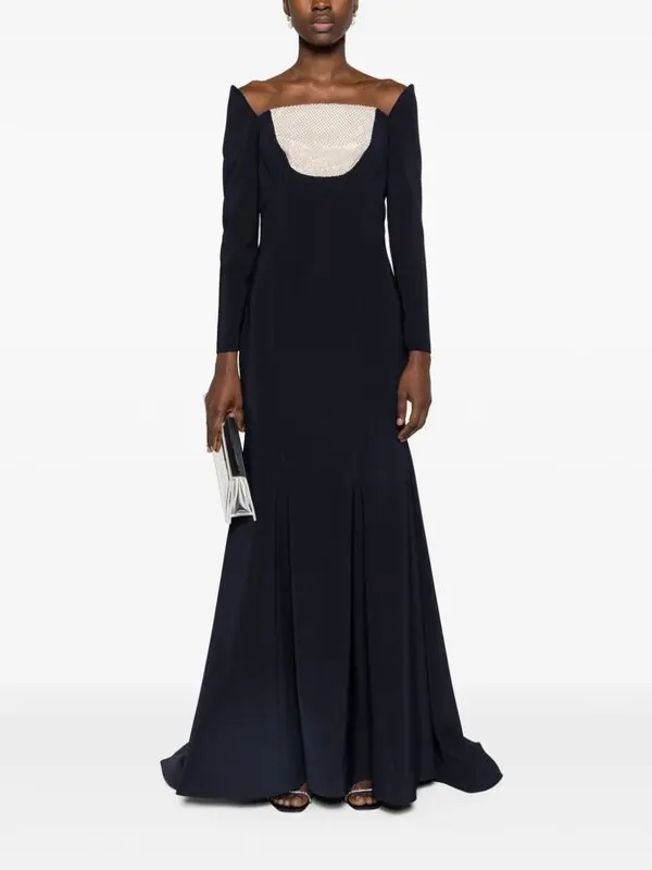 BAZZA ALZOUMAN Off-shoulder Gown
