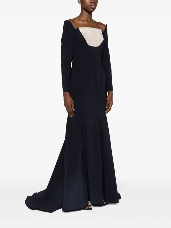 BAZZA ALZOUMAN Off-shoulder Gown