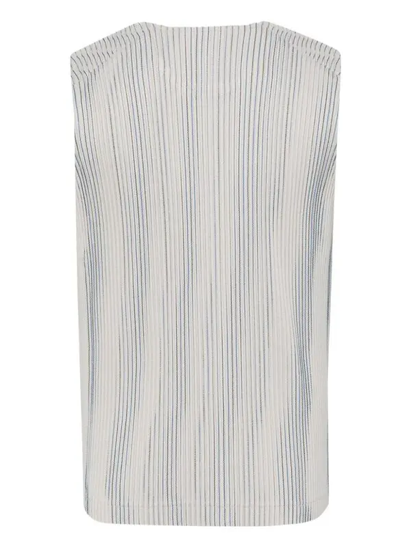 Issey Miyake Pleated Tank Top - Neutrals
