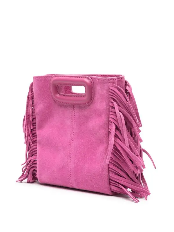 Maje Suede Mini Bag With Fringe Detailing