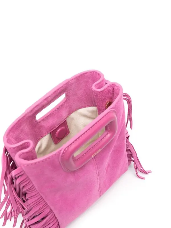 Maje Suede Mini Bag With Fringe Detailing