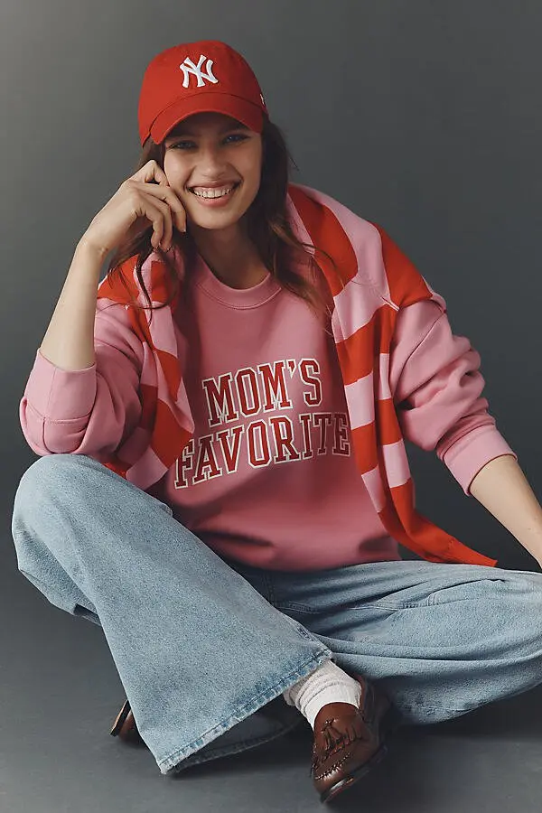FAVORITE DAUGHTER Mom's Favorite Sweatshirt - Deep Cherry / Cerise