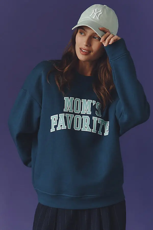 FAVORITE DAUGHTER Mom's Favorite Sweatshirt - Indigo / Mint