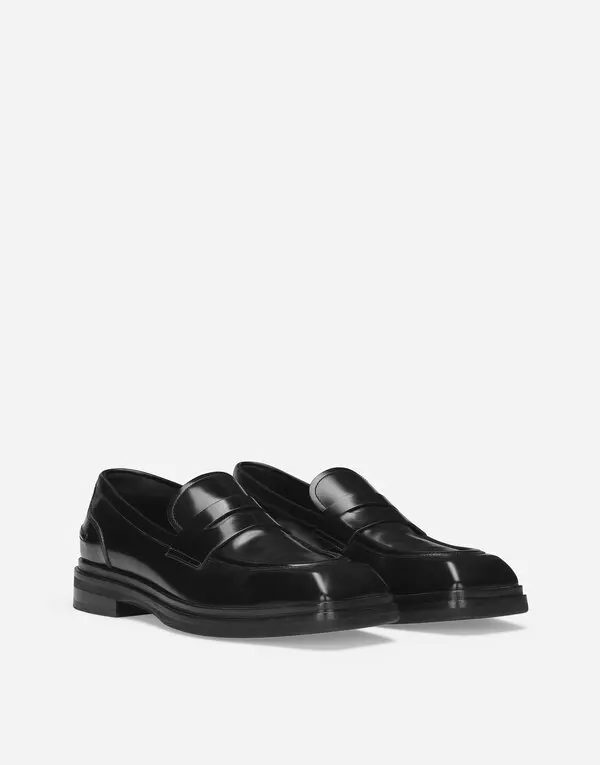 Dolce & Gabbana Brushed Calfskin Loafers - Black | Editorialist display picture 3
