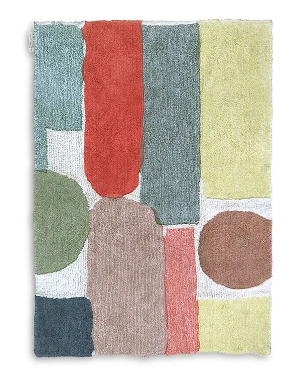 LORENA CANALS Donna Wilson Abstract Washable Area Rug, 5'7 X 7'10 - Ivory/natural
