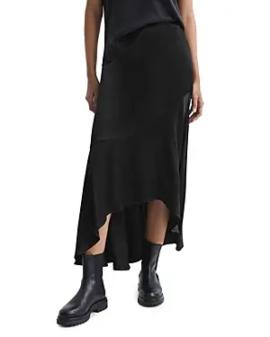 REISS Inga Asymmetric Slip Skirt