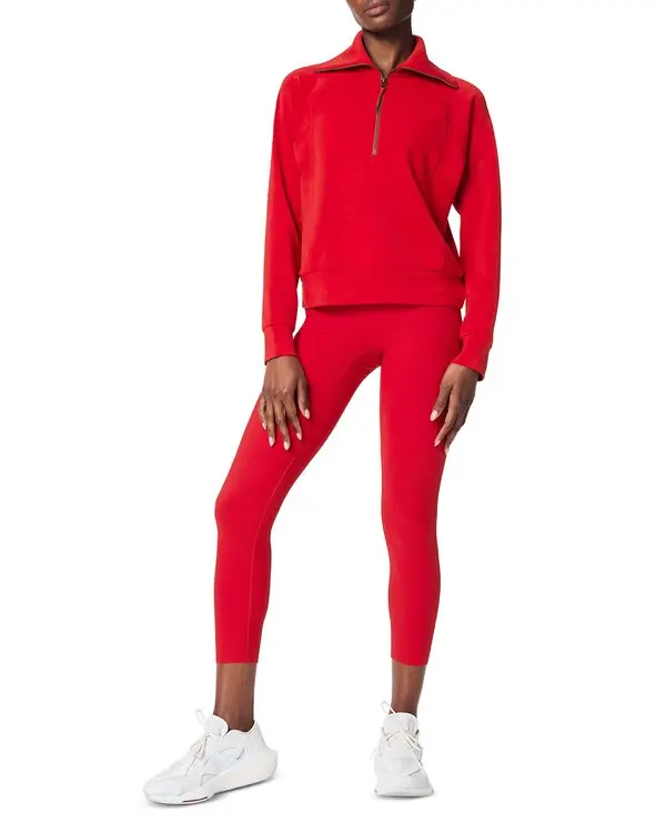 Spanx Airessentials Half Zip - Spanx Red