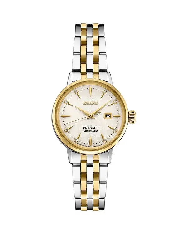 SEIKO Presage 30mm Diamond Watch - Cream/two-tone