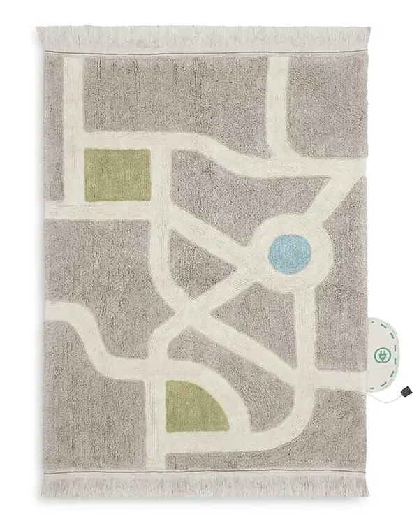 LORENA CANALS Eco-city Playmat Washable Area Rug, 4' X 5'7 - Stone/brown