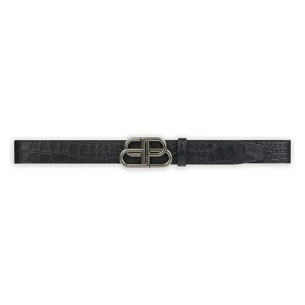Balenciaga Bb Large Belt - Black