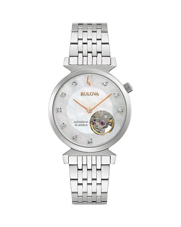 Bulova Regatta 32.2mm Watch By - White/silver