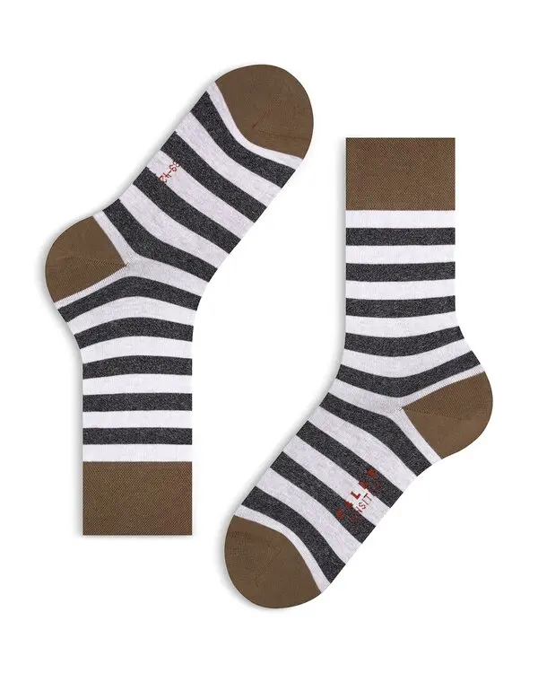 Falke Cotton Blend Mid-calf Socks - Pebble