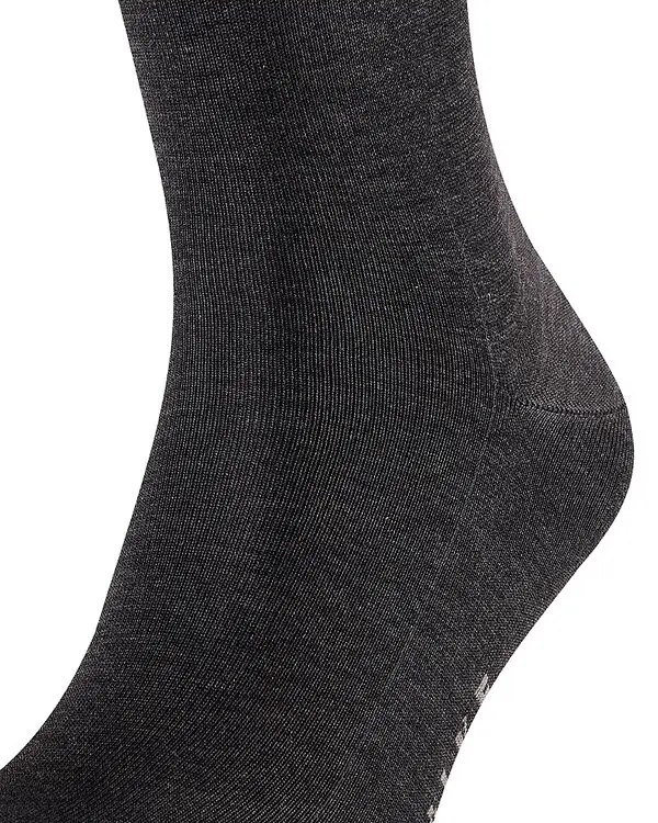 Falke Cotton Blend Fil D'ecosse Mid Calf Socks - Anthracite
