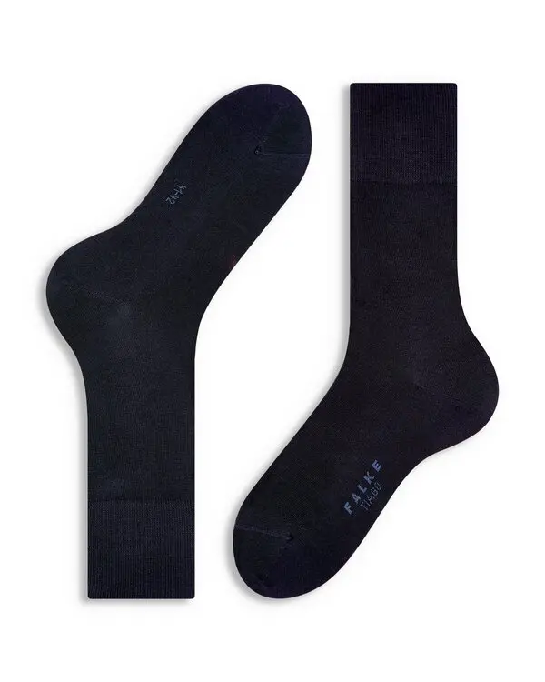 Falke Cotton Blend Fil D'ecosse Mid-calf Socks - Dark Navy
