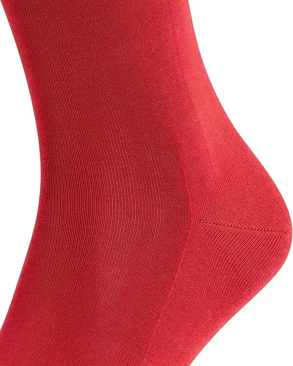 Falke Cotton Blend Fil D'ecosse Mid-calf Socks - Scarlet