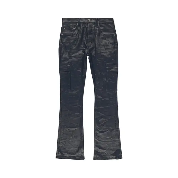 PURPLE BRAND Cargo Flare Jeans - Black