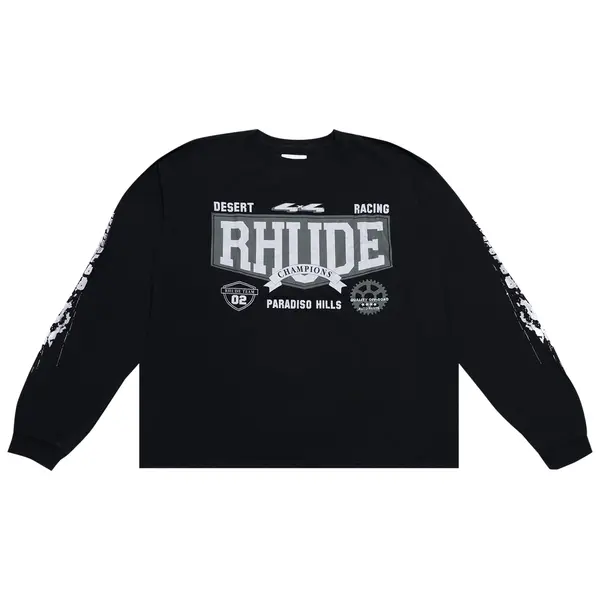 Rhude 4x4 Long-sleeve Tee 'vintage - Black