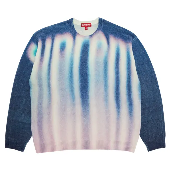 Supreme Blurred Logo Sweater - Blue | Editorialist