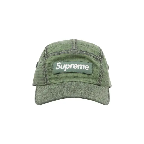 Supreme Distressed Ripstop Camp Cap - Green