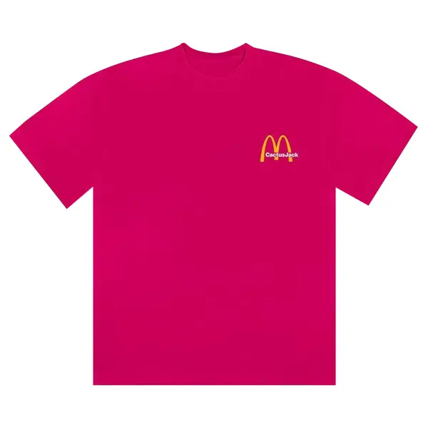 TRAVIS SCOTT X Mcdonald's Vintage Action Figure Ii T-shirt 'hot - Pink