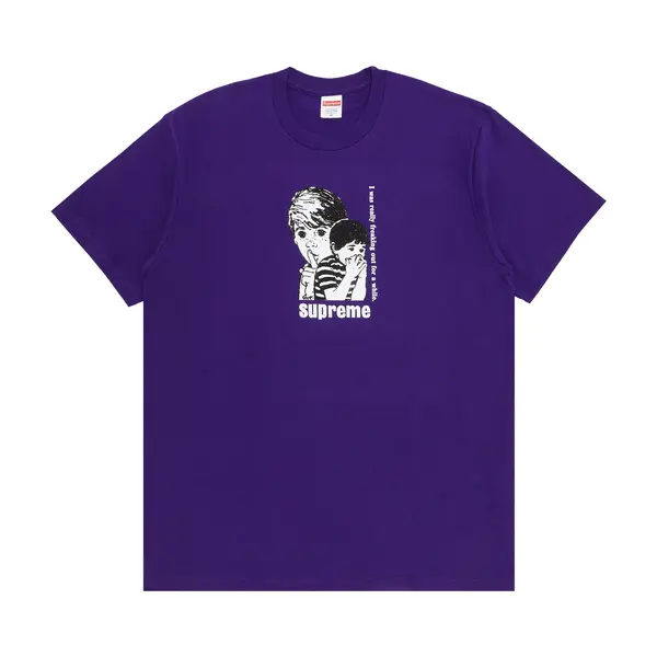 Supreme Freaking Out Tee - Purple