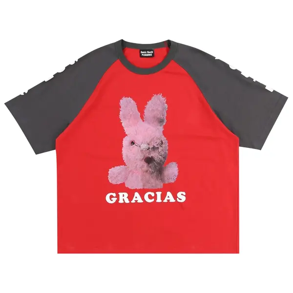 PLEASURES Gracias Raglan T-shirt - Red