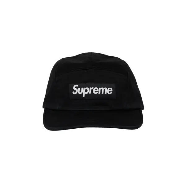Supreme Washed Chino Twill Camp Cap - Black