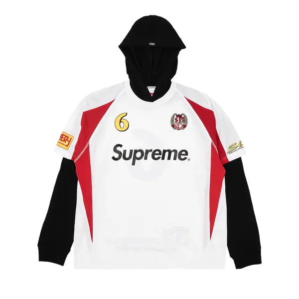 Supreme Hooded Soccer Jersey - White