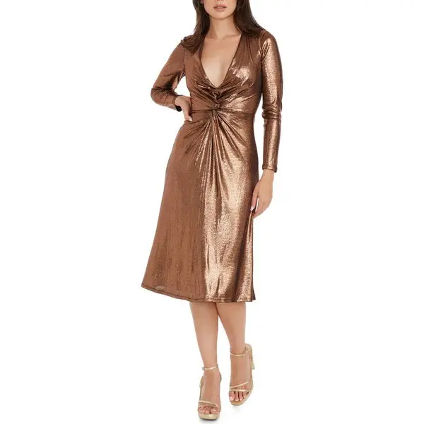 slim fit dress slacks AMIYA Lace Up Back Pattern Sequin Gown