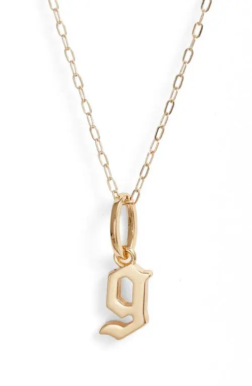 MIRANDA FRYE Customized Initial Pendant Necklace - Gold - G