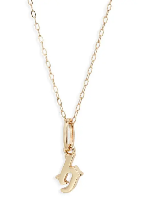 MIRANDA FRYE Customized Initial Pendant Necklace - Gold - H