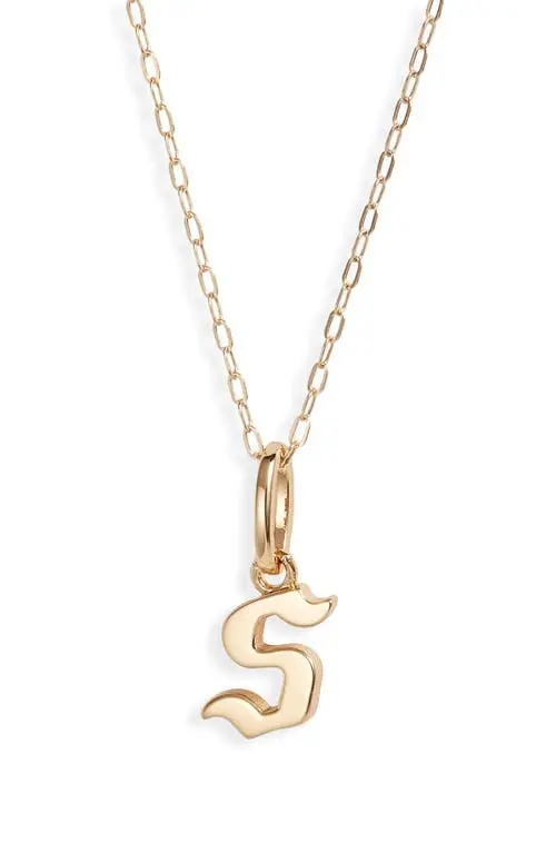 MIRANDA FRYE Customized Initial Pendant Necklace - Gold - S