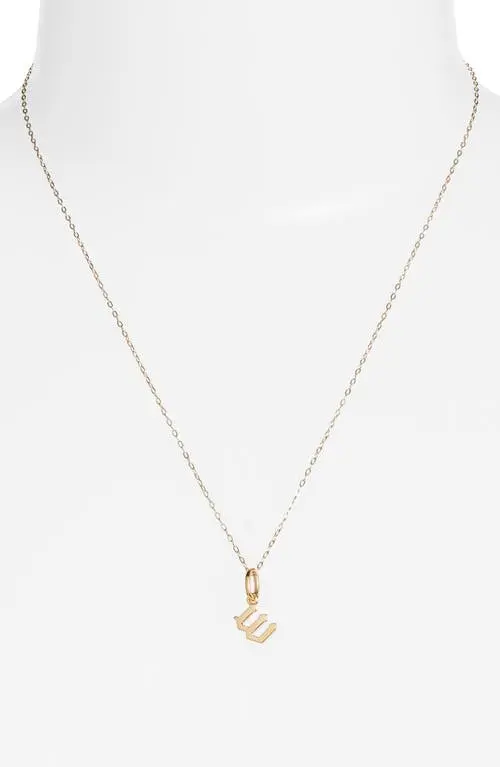 MIRANDA FRYE Customized Initial Pendant Necklace - Gold - W