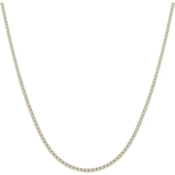 JENNIFER FISHER 18k Gold 4.0 Ctw Lab-created Diamond Tennis Necklace - 18k Yellow Gold