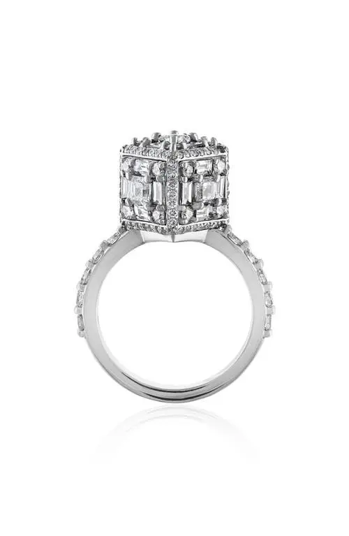 MINDI MOND Clarity Dimensional Halo Diamond Ring