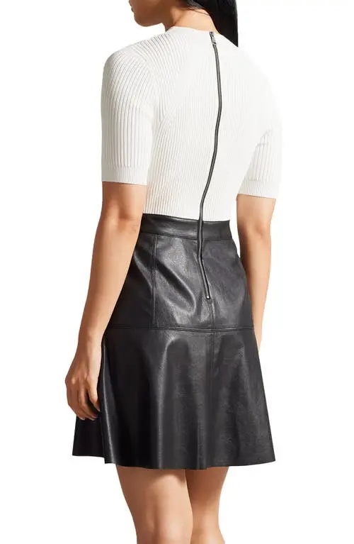 Ted Baker London Olivia Mixed Media Mini Dress