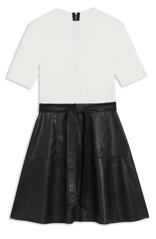 Ted Baker London Olivia Mixed Media Mini Dress