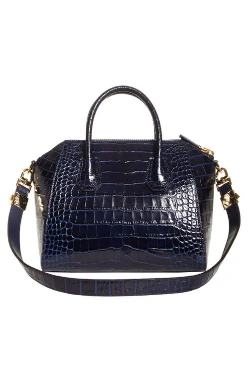 Givenchy Antigona Croc-embossed Calfskin Satchel